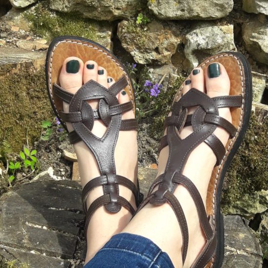 Sandales femme en cuir "Amazigh" - Les Heures du Cuir