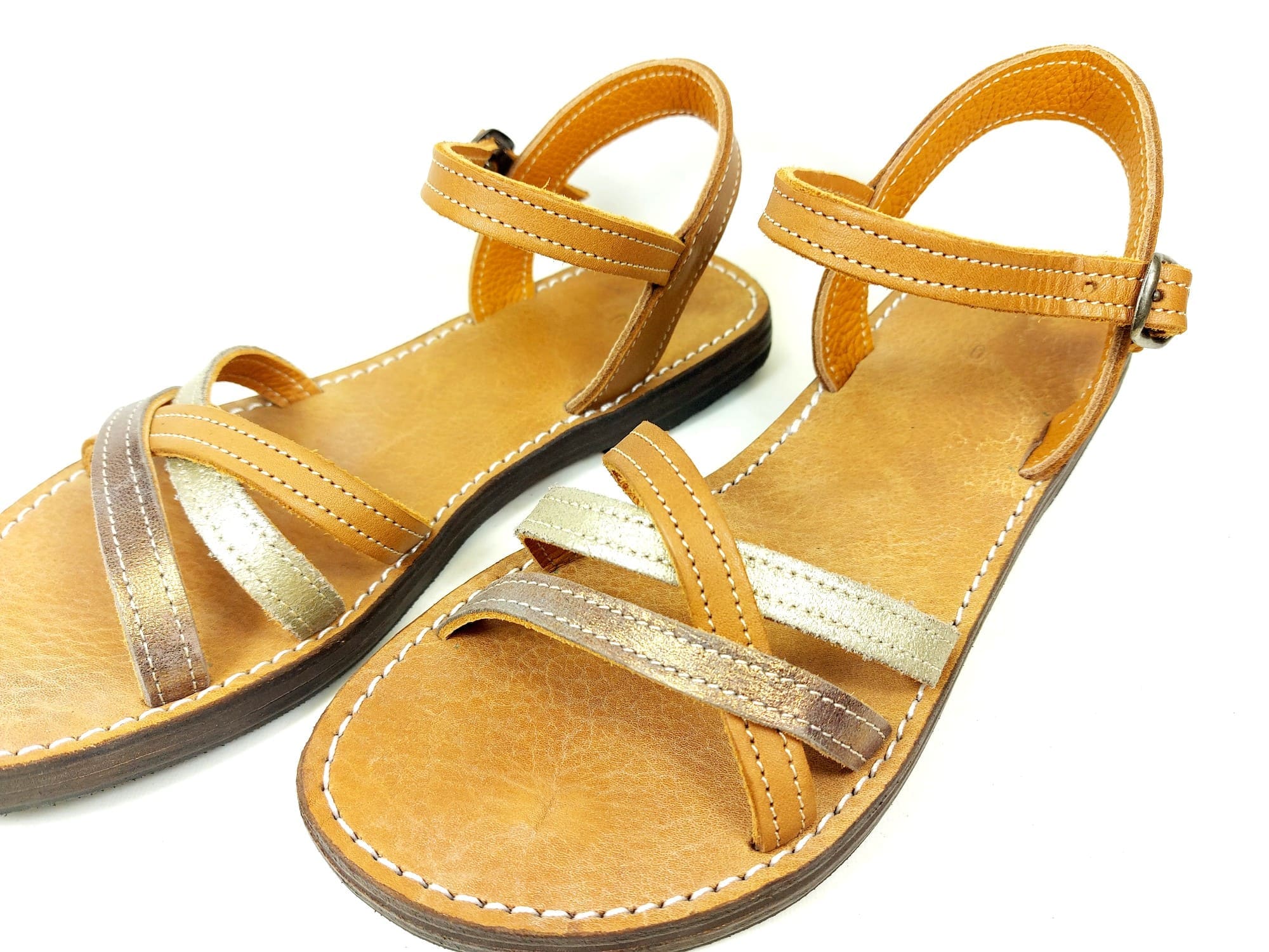 Sandales en cuir pour femme, modèle Jamie - Les Heures du Cuir